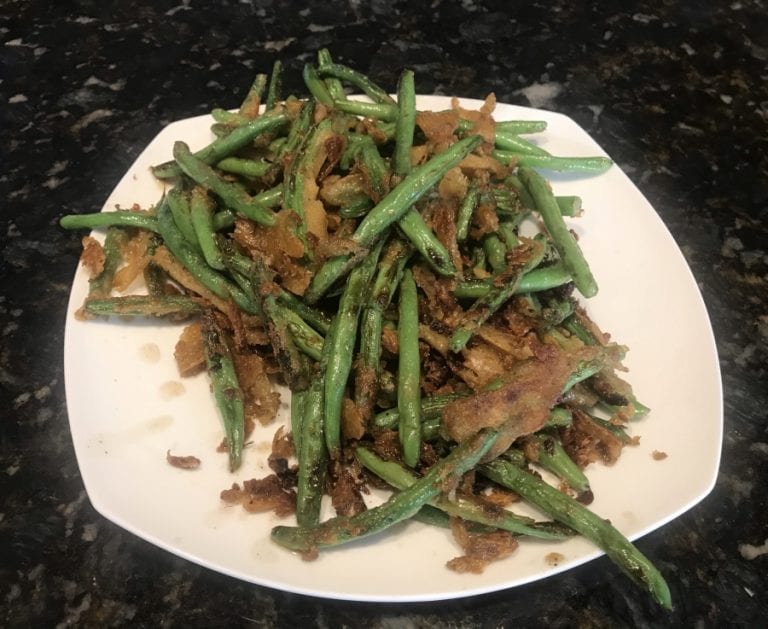 Spicy Breaded Fried Green Beans on the Blackstone Griddle - My Backyard ...