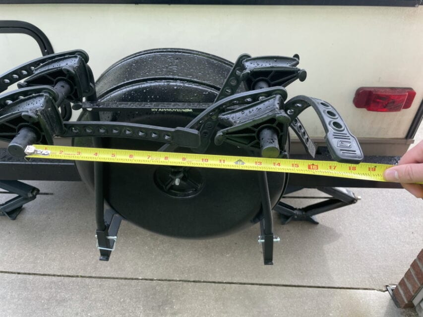 How to Install Swagman Around the Spare Bike Rack on RV - My Backyard Life